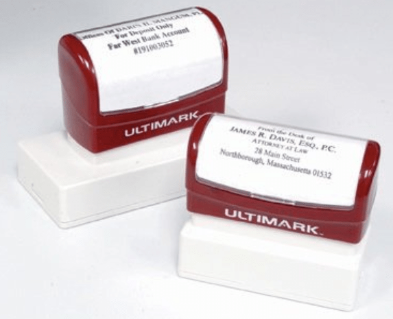 Ultimark Pre-Inked Rubber Stamp Order Form | Delaware Business ...